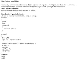 C++ - UNIT_-_IV.pptx which contains details about Pointers | PPTX | Programming Languages ...