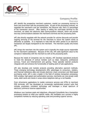 E Pc Company Profile 12 07 | DOC