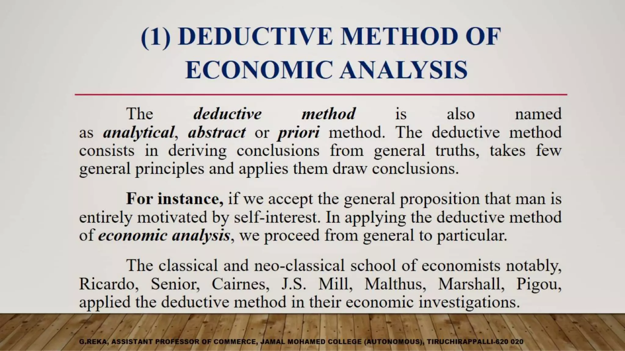 METHODS OF ECONOMIC ANALYSIS | PPTX