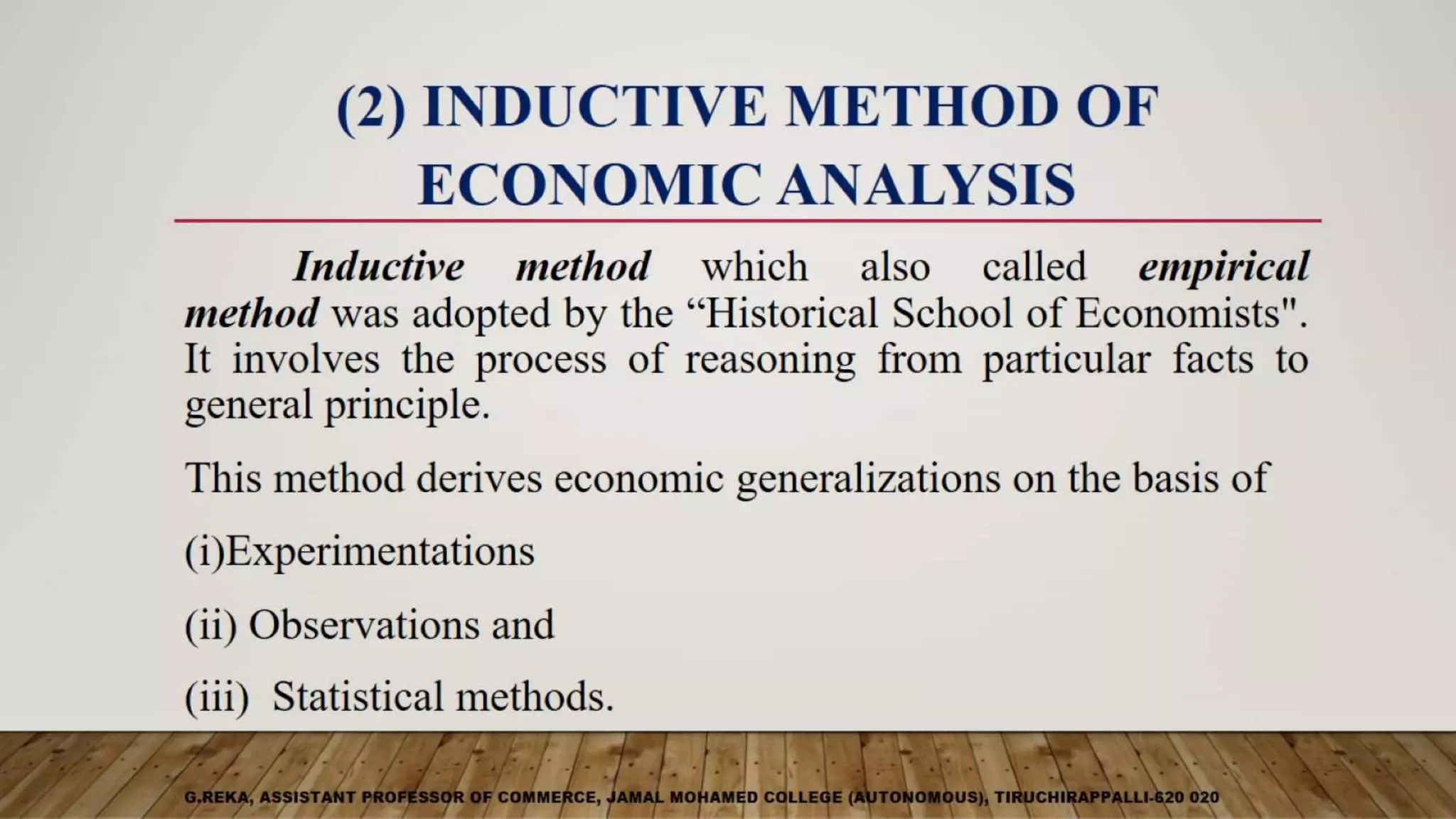 METHODS OF ECONOMIC ANALYSIS | PPTX