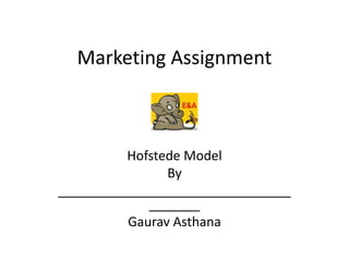 Hofstede Model on Marketing | PPT