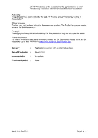 EA-4-21INF-rev00-2019 Appropriateness of Small Inter-Laboratory ...