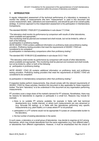 EA-4-21INF-rev00-2019 Appropriateness of Small Inter-Laboratory ...