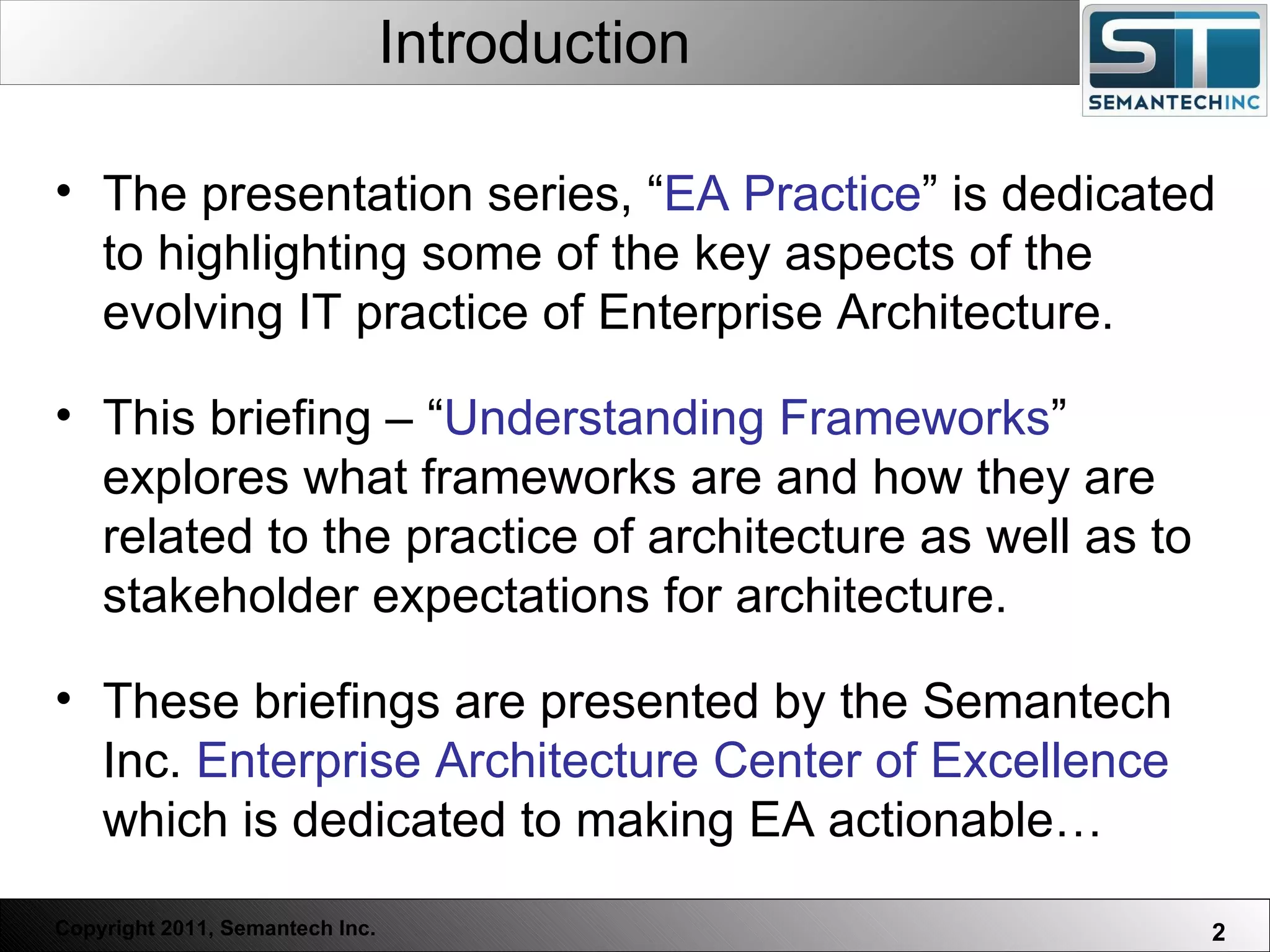 Enterprise Architecture Frameworks | PPT