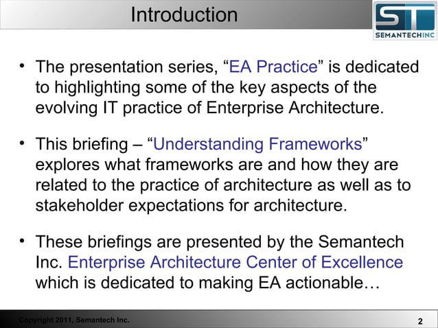 Enterprise Architecture Frameworks | PPT