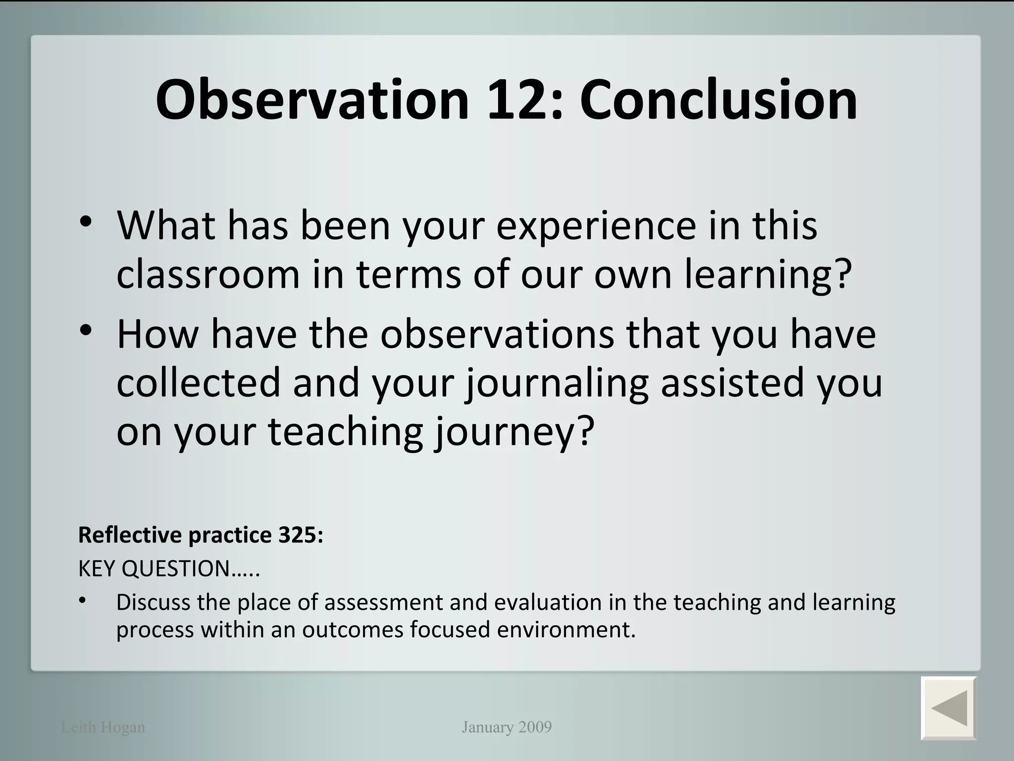Curtin Education Assistants Conversion Course Logbook… observation ...
