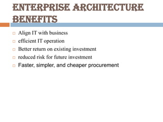 Introduction to Enterprise Architecture | PPTX