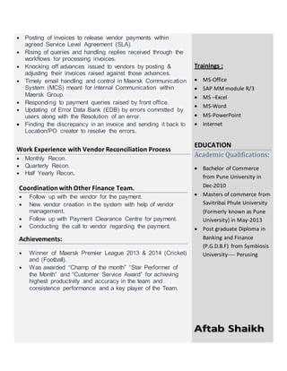 Aftab Shaikh (CV) | DOCX