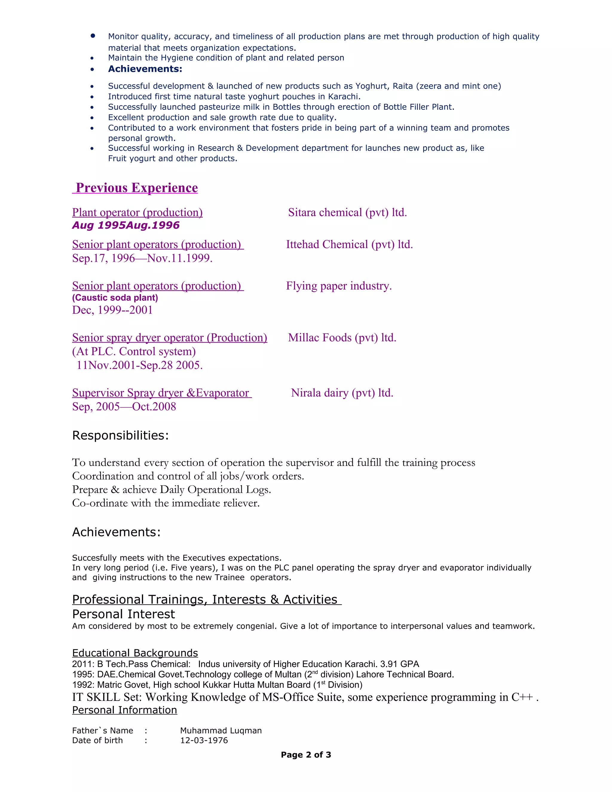 MUHMMAD AFZAL cv (1) | DOC
