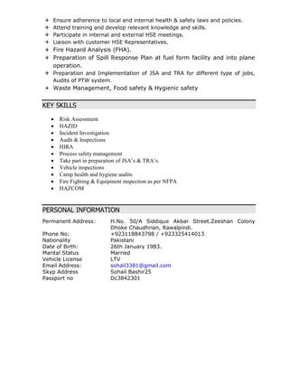 sohail cv (HSE) | PDF