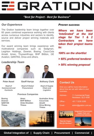 Gration Capability Brochure v1.0 | PDF