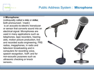 Public Address Equipment