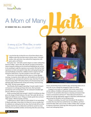 Article by Debbie Fink, M.A., in %22Breast Cancer Wellness Magazine%22 ...