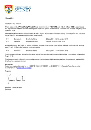 Graduate Diploma letter | PDF
