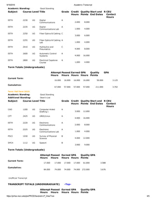 Academic Transcript | PDF