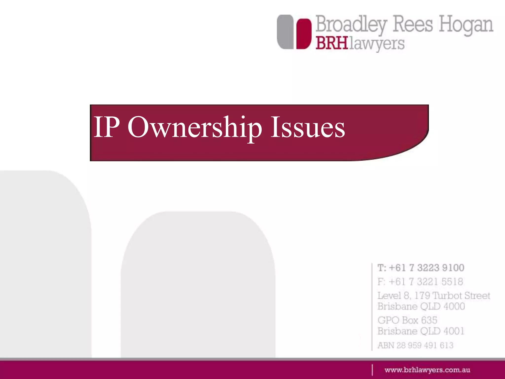 IP Ownership Issues | PPT