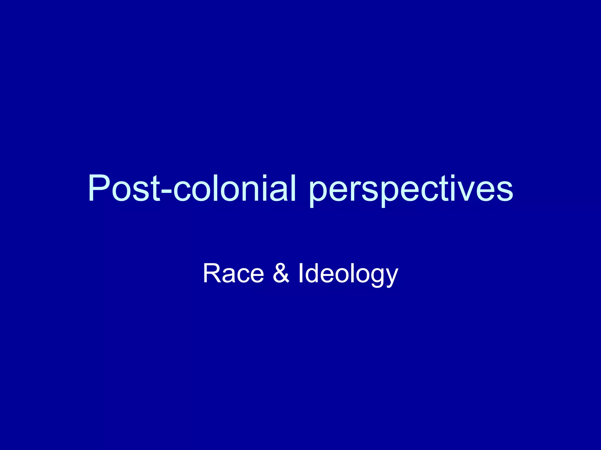 Post colonial perspectives | PPT