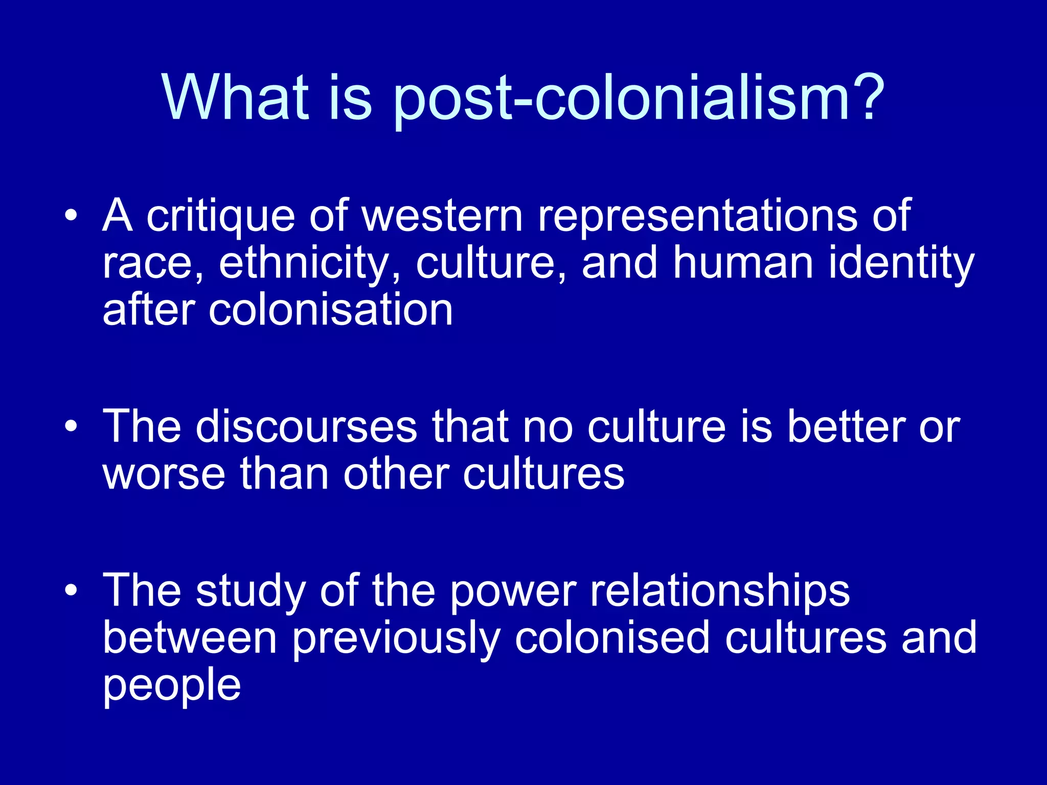 Post colonial perspectives | PPT