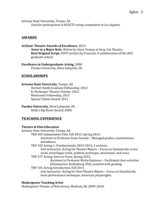Tyler Eglen CV | PDF