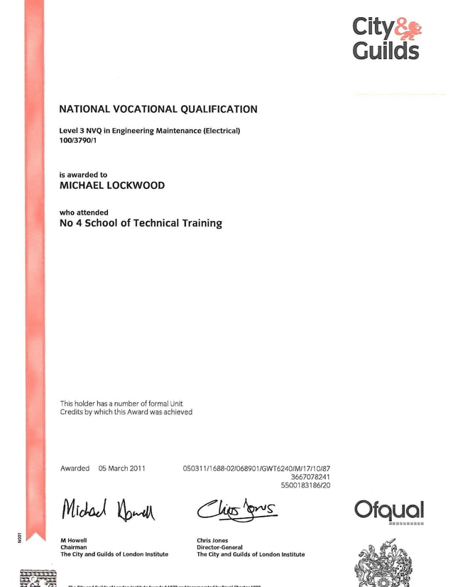 NVQ 2 & 3 Engineering maintenance (Electrical) | PDF
