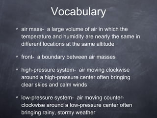 Ea 3.1 weather fronts and storms | PPT | Weather | Science