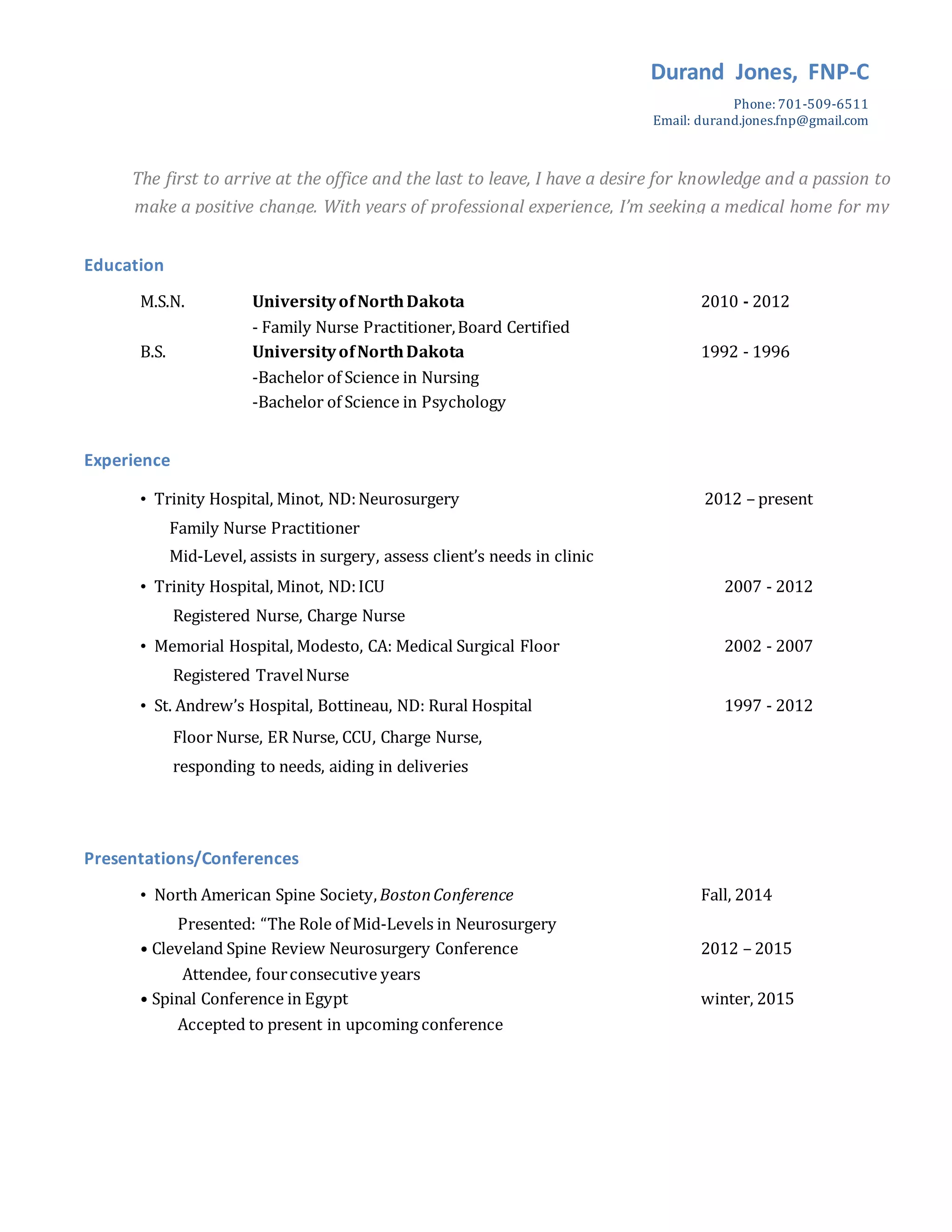 Durand CV for LinkedIn | DOCX