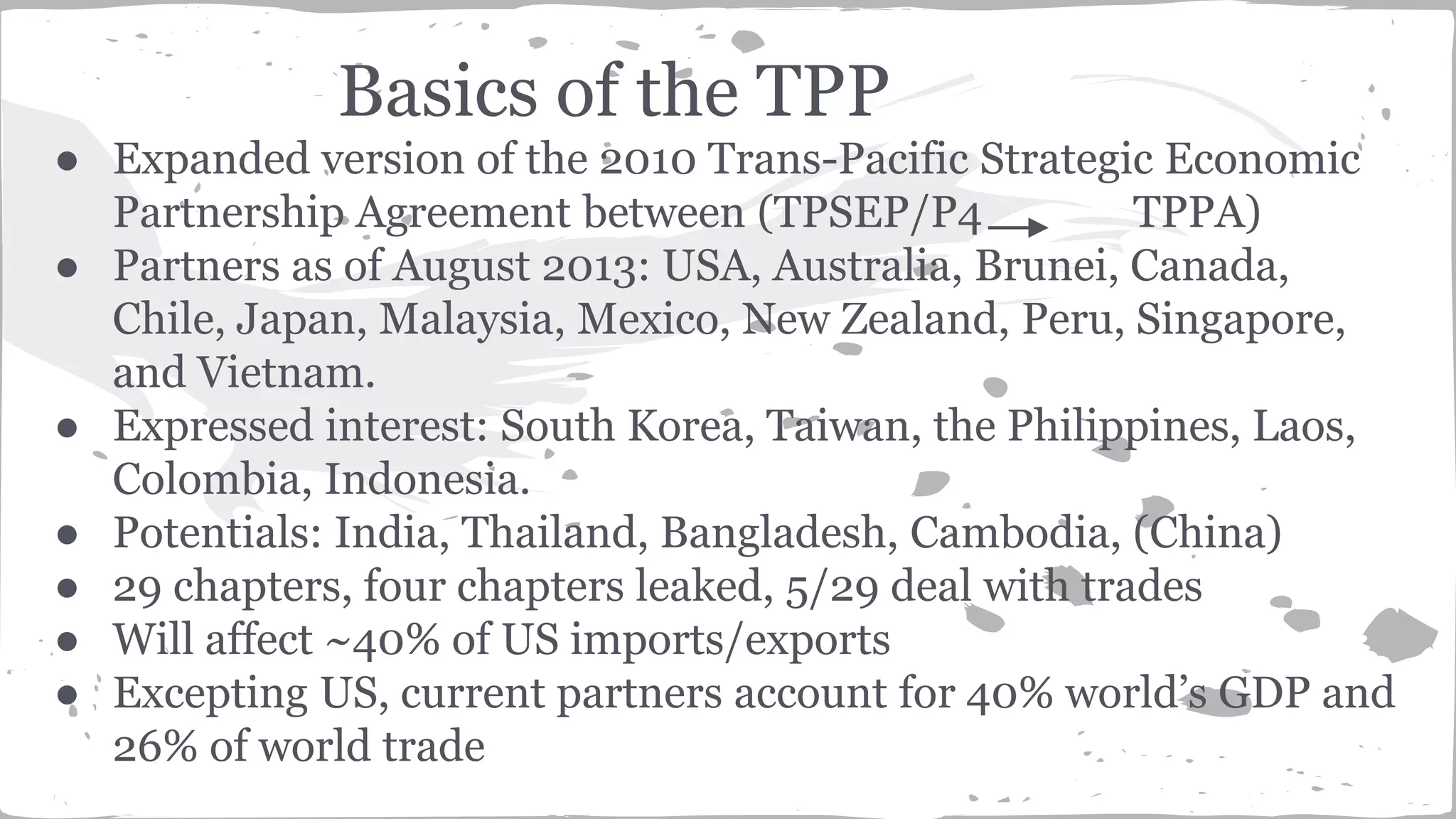 Trans-Pacific Partnership | PPTX | Political Issues & policy | Politics