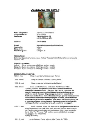 alessia cv italy piu foto | PDF