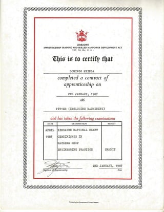 Trade Certificate | PDF