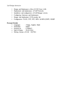 Network and Telecom Engineer | DOCX