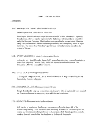 KAGAN GOH MULTIDISCIPLINARY ARTIST RESUME | DOC