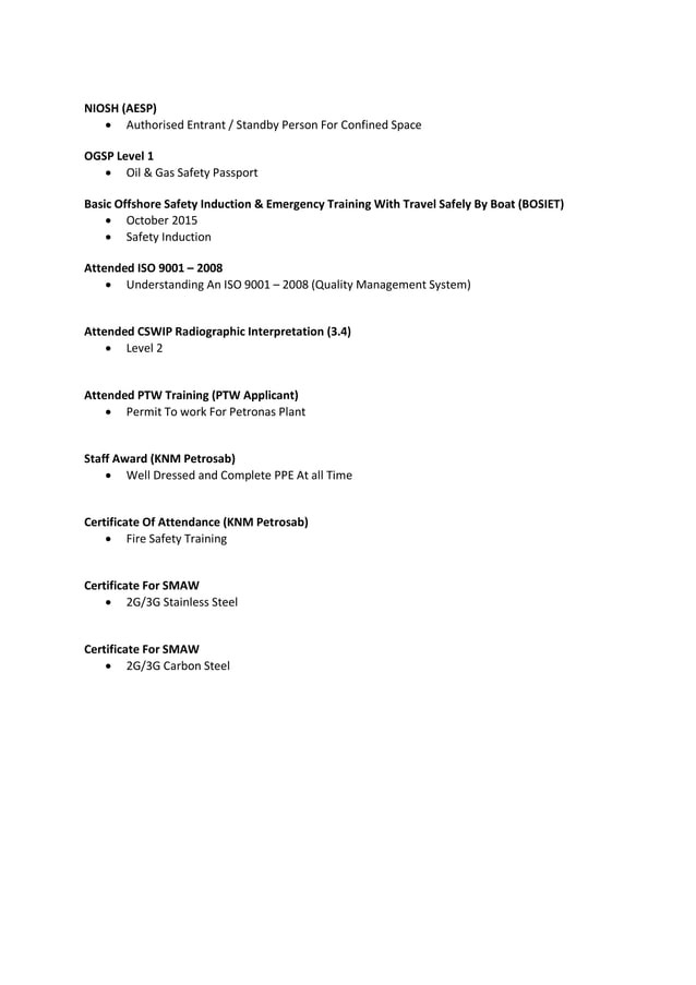 MOHAMAD FAIZ BIN ABDULLAH - RESUME | PDF