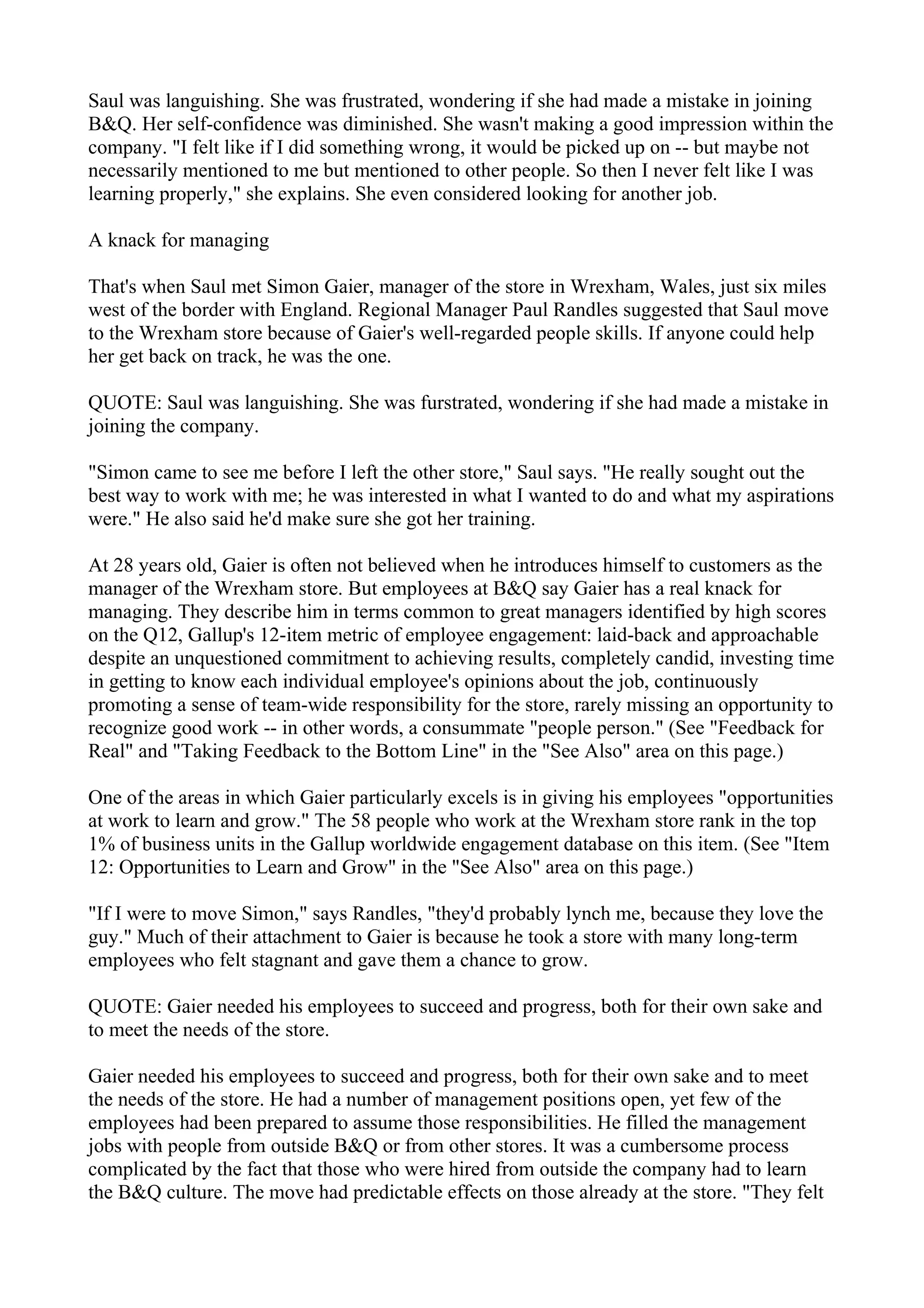 Gallup Great Manager Interview | DOC