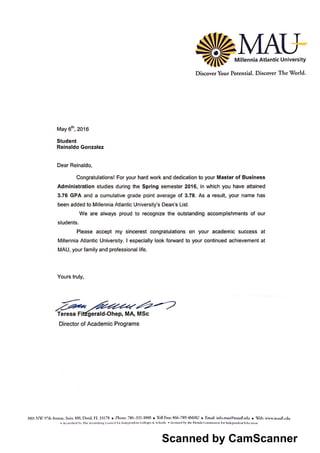 MAU Dean's List. GPA Spring 2016 | PDF