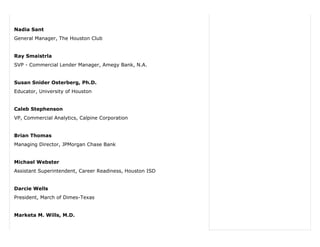 Center for Houston's Future - 2014 Fall Graduates | PDF