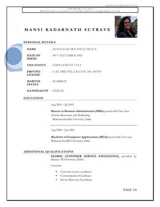 Mansi CV Updated | PDF