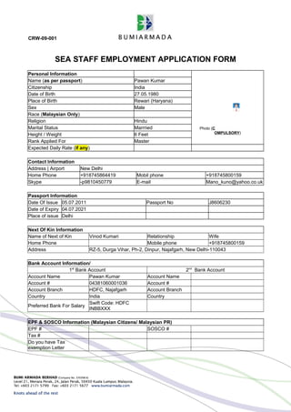 BUMI ARMADA APPLICATION (New Version) | DOC