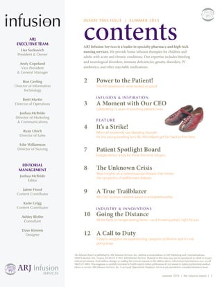 The_Infusion_Report_2015_Summer_Edition_web | PDF | Blood Disorders ...