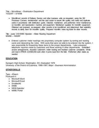 Resume - Christopher C Howard | DOCX | Technology & Computing