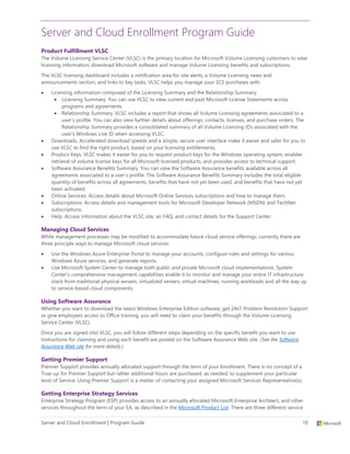 Microsoft Server and Cloud Enrollment - Program Guide | PDF