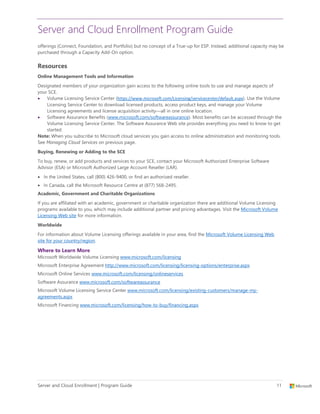 Microsoft Server and Cloud Enrollment - Program Guide | PDF