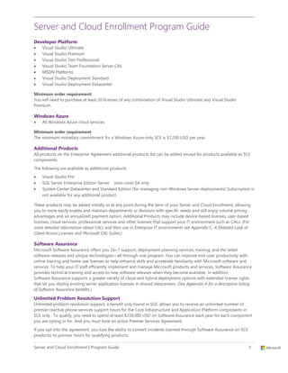 Microsoft Server and Cloud Enrollment - Program Guide | PDF