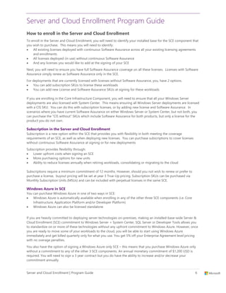 Microsoft Server and Cloud Enrollment - Program Guide | PDF