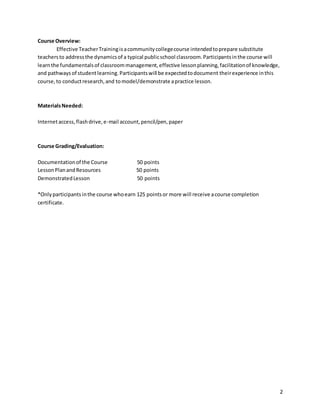 ETT Syllabus_Saturdays | DOCX | Educational Assessment | Education