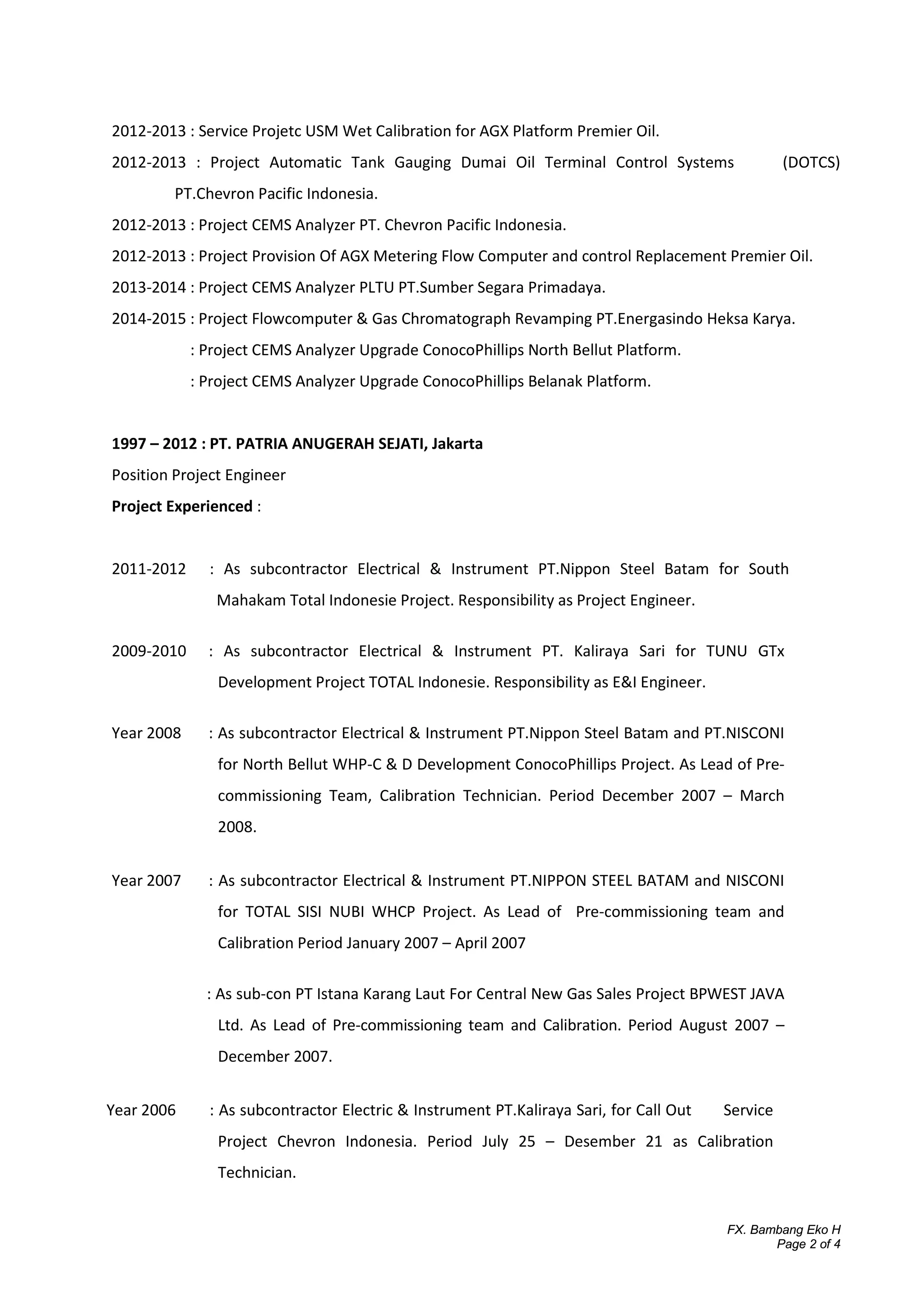 CV Bambang Eko Hermawan | PDF