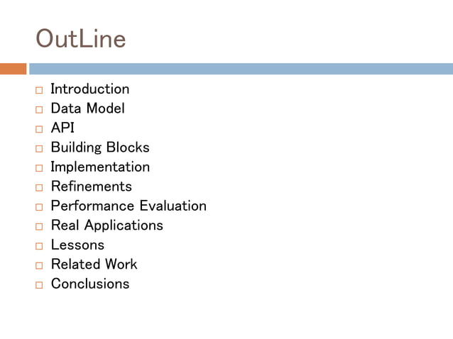 BigTable PreReading | PPT