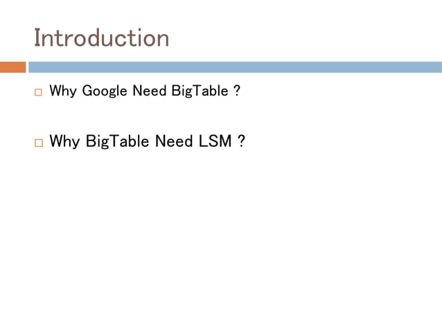 BigTable PreReading | PPT