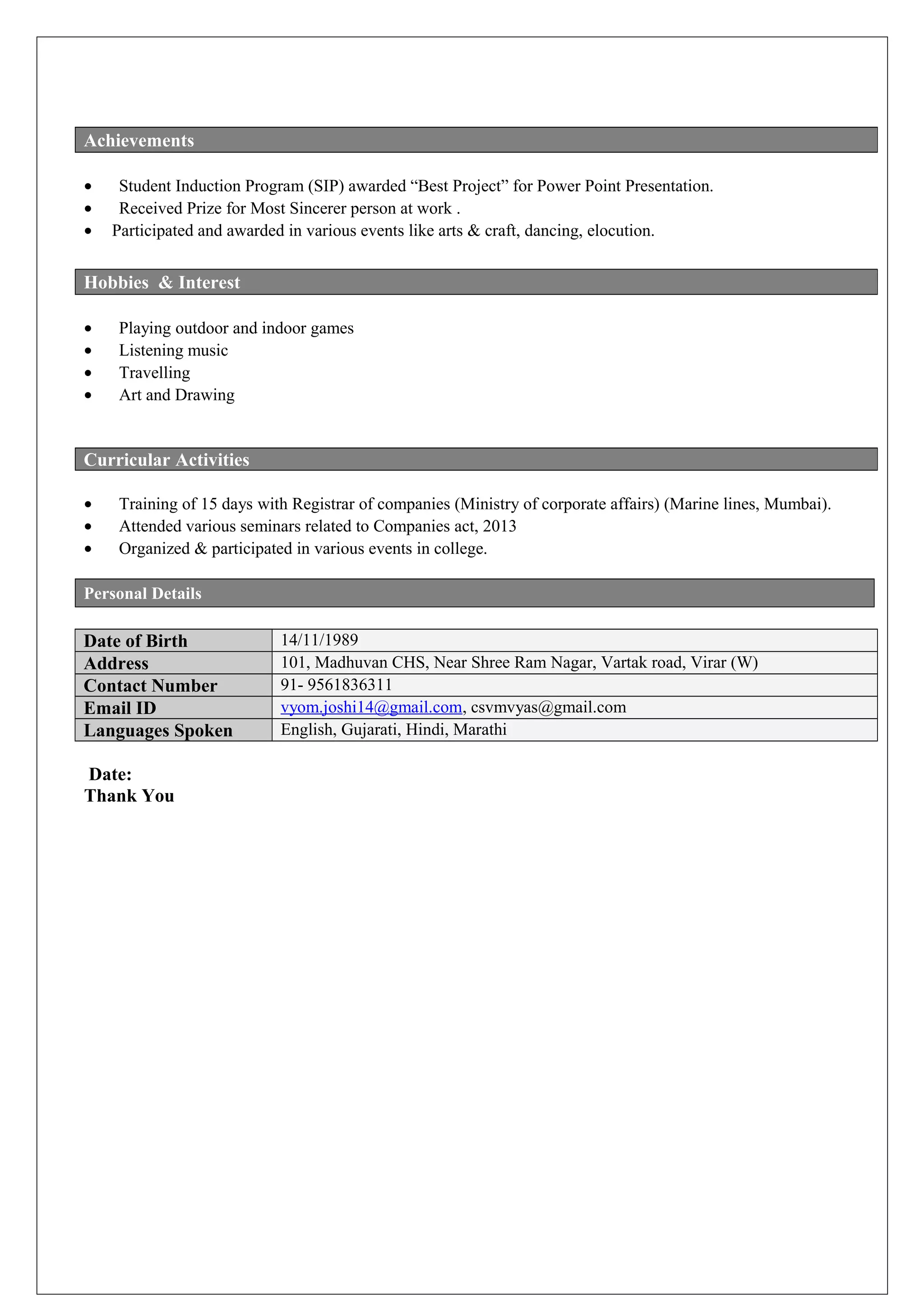 RESUME_CS Vyoma | PDF