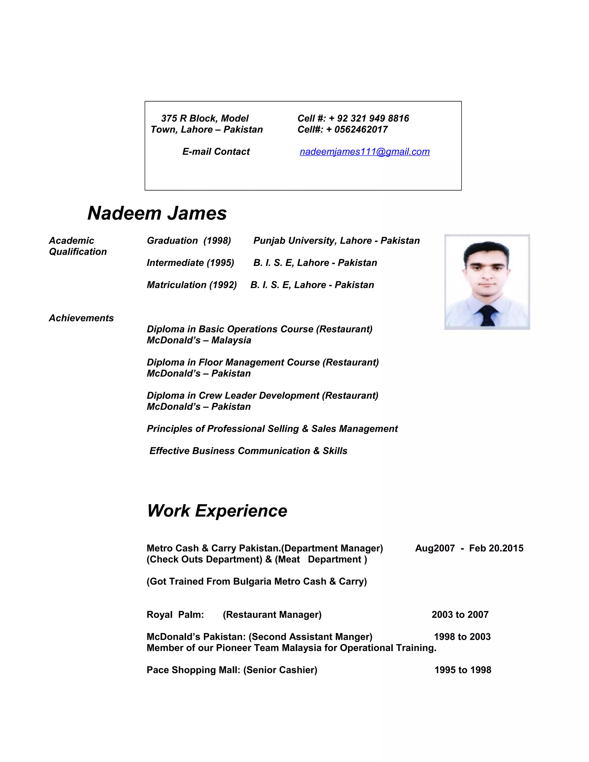 Nadeem CV | DOC