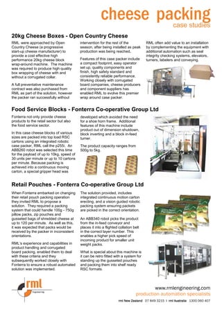 Case Study - Cheese Packing - Updated | PDF